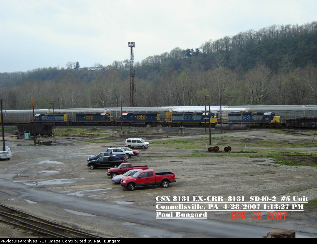 CSX 8131 Ex- CRR 8131 SD40-2 April 28, 2007